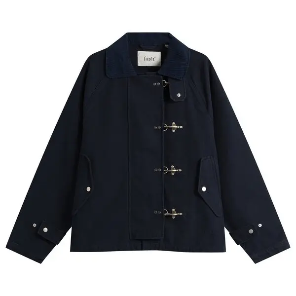 FORET Cinder Clasp Canvas Jacket - Navy