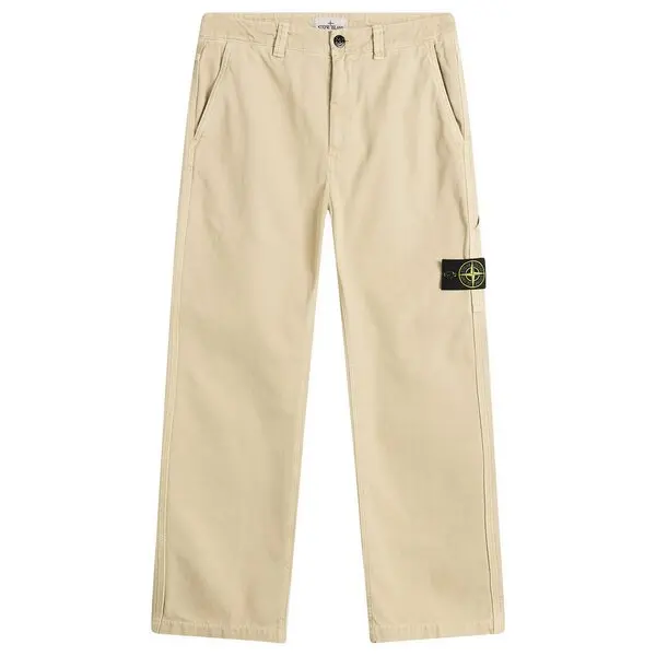 Stone Island Panama Cotton Old Effect Work Pants - Desert