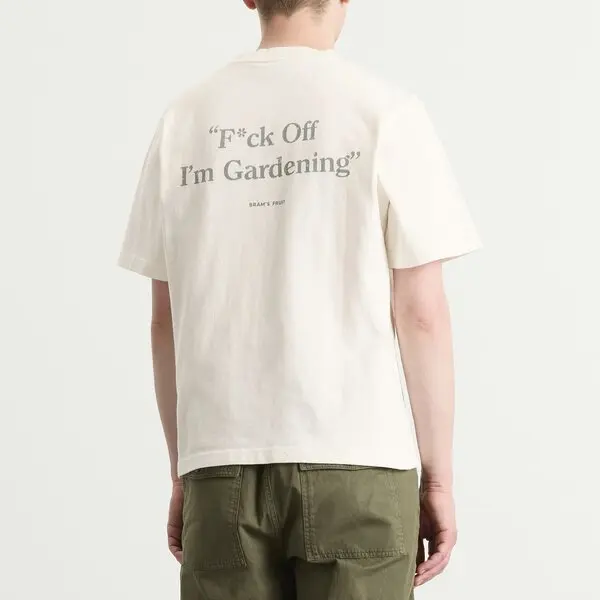 BRAM'S FRUIT Distressed F*ck Off I'm Gardening T-shirt - White