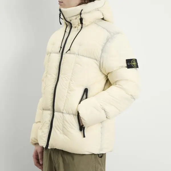 Stone Island Seam Faded Light Nylon Tela Down Jacket