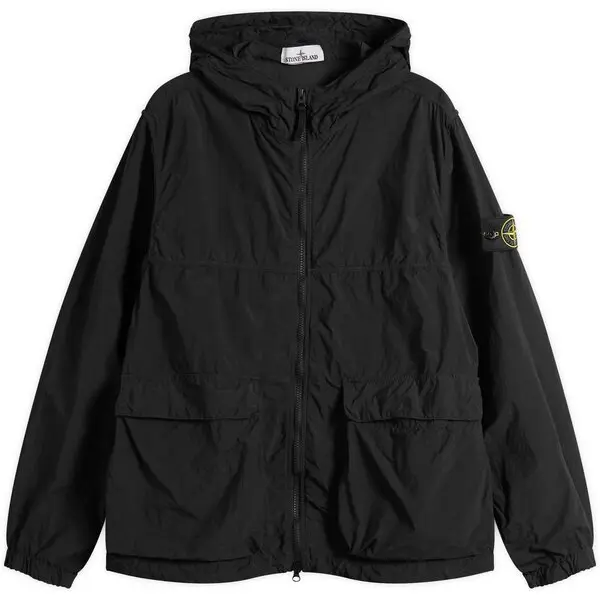 Stone Island Nylon Smerigliato-tc Short Parka - Black
