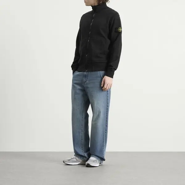 Stone Island Garment Dyed Full Zip Sweatshirt