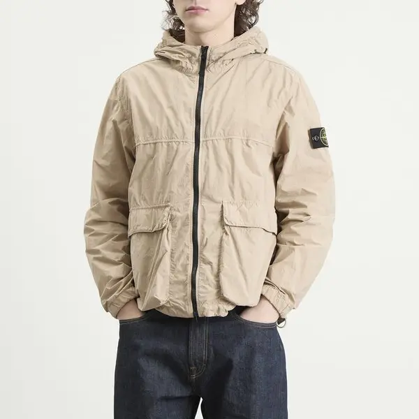 Stone Island Nylon Smerigliato-tc Short Parka - Desert