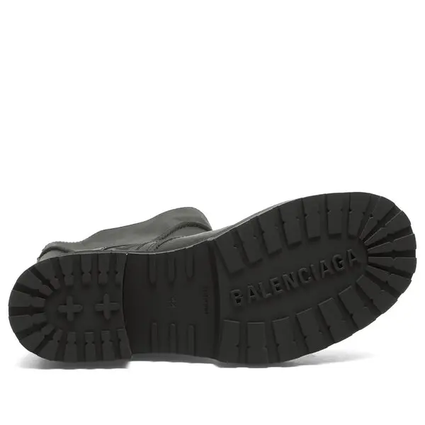 Balenciaga Venom Leather Boots - Black/silver