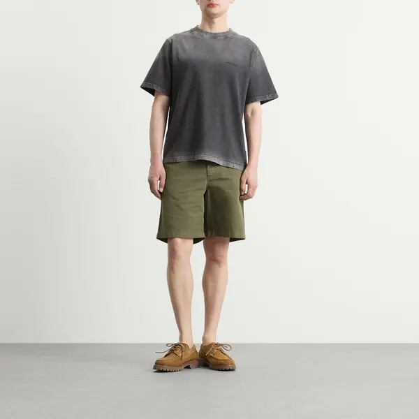 BRAM'S FRUIT Distressed Big Lemon Outline T-shirt - Shadow Black