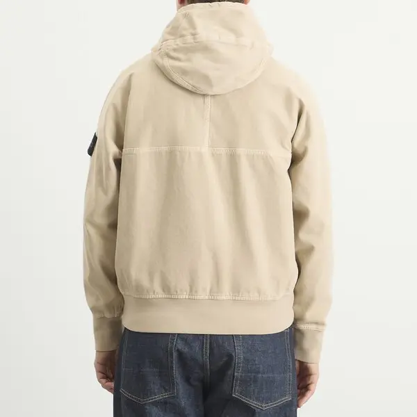 Stone Island Panama Cotton Old Effect Hooded Jacket