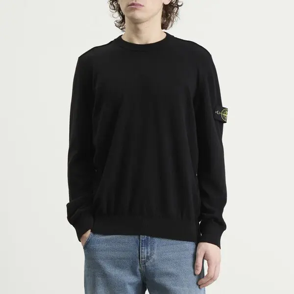 Stone Island Geelong Wool Knit Jumper - Black