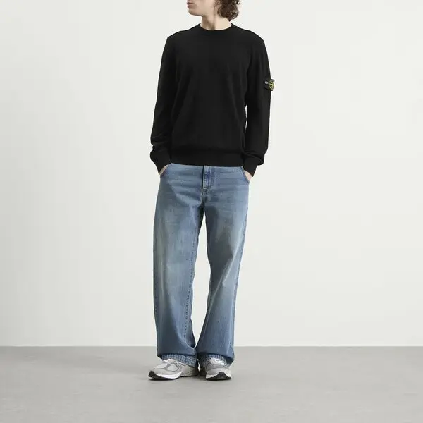 Stone Island Geelong Wool Knit Jumper - Black