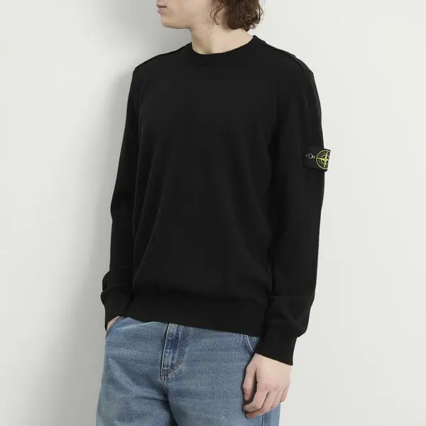 Stone Island Geelong Wool Knit Jumper - Black