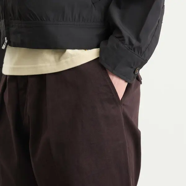 Universal Works Pleated Track Trousers - Brown