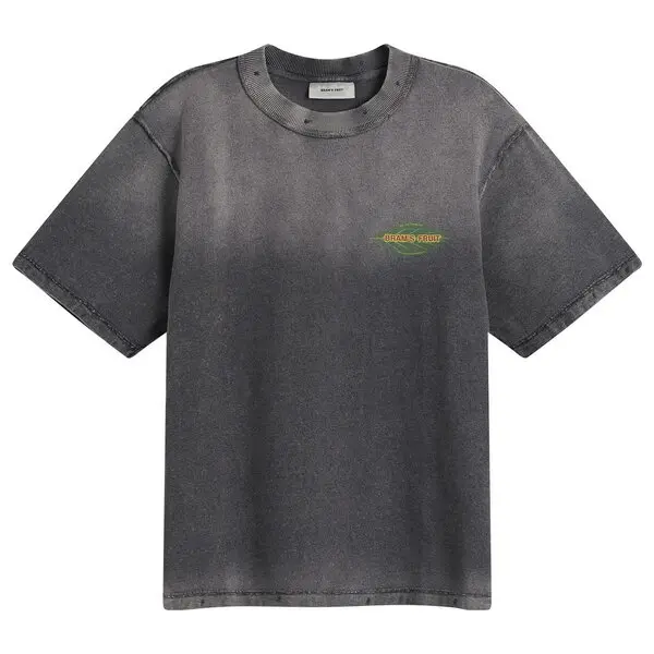 BRAM'S FRUIT Distressed Leaf T-shirt - Shadow Black