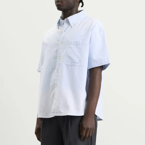 BRAM'S FRUIT Distressed Oxford Shortsleeve Shirt