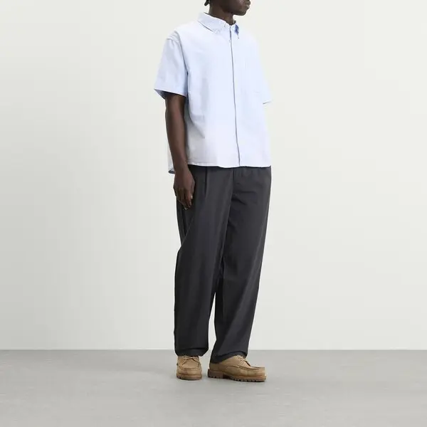 BRAM'S FRUIT Distressed Oxford Shortsleeve Shirt