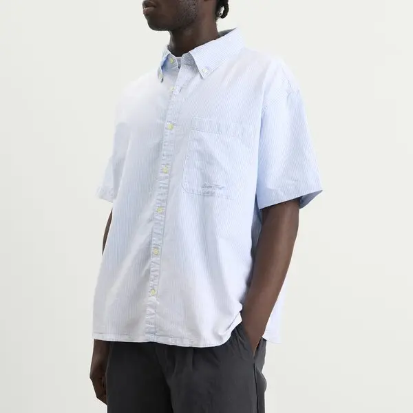 BRAM'S FRUIT Distressed Oxford Shortsleeve Shirt