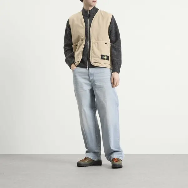 Stone Island Panama Cotton Old Effect Primaloft Vest