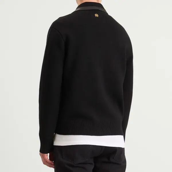 Amiri Leather Patch Ma Cardigan