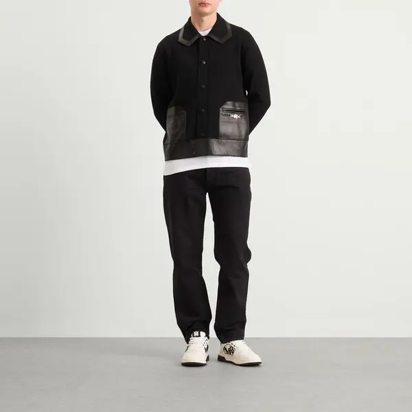 Amiri Leather Patch Ma Cardigan