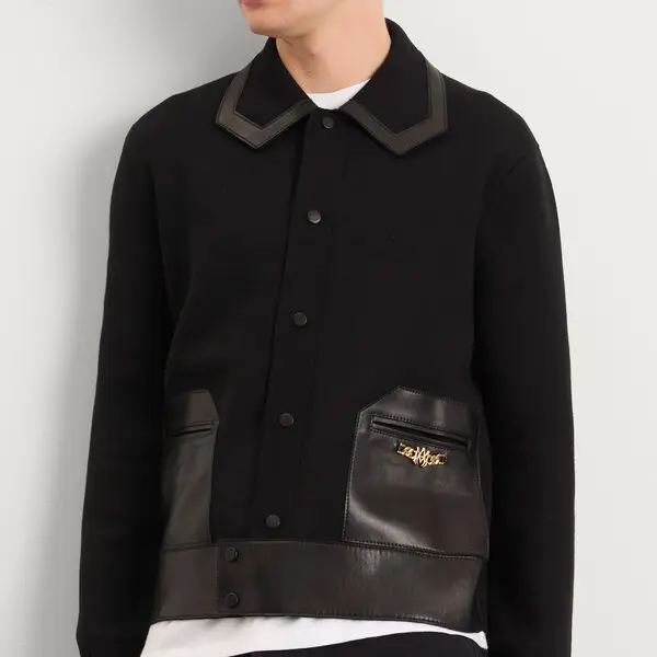 Amiri Leather Patch Ma Cardigan