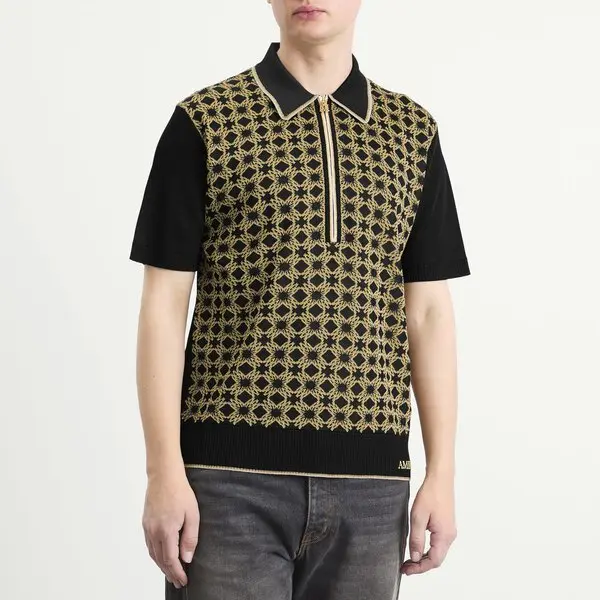 Amiri Ma Quad Zip Polo