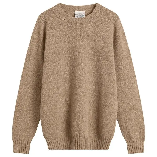 JAMIESON'S OF SHETLAND Crew Knit - Camel