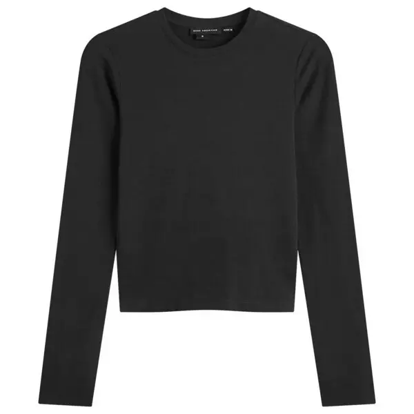 Good American Super Stretch Long Sleeve T-shirt - Black