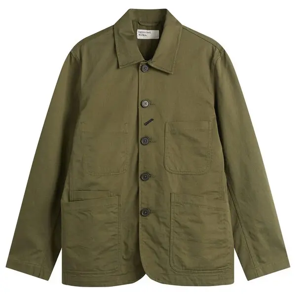Universal Works Twill Bakers Jacket - Light Olive