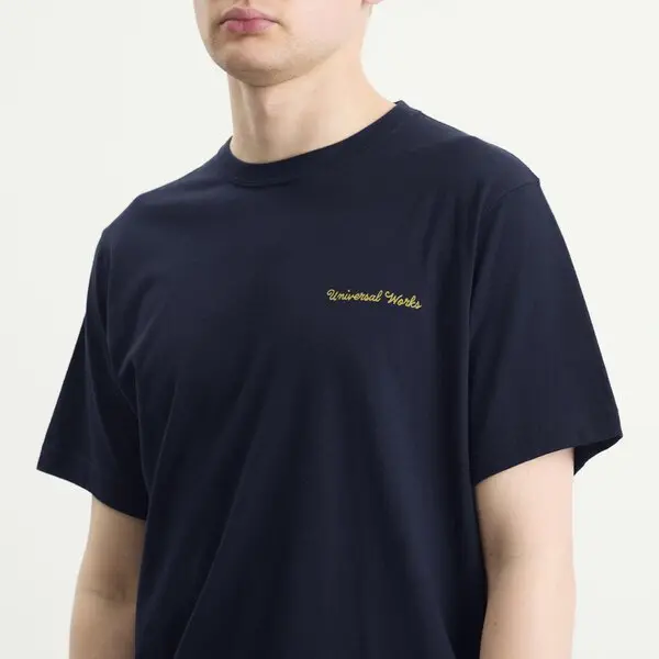Universal Works Wish You Were Here T-shirt - Navy