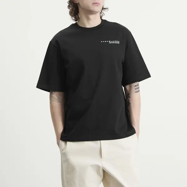 Casablanca Glitch Orchid Oversized T-shirt - Black