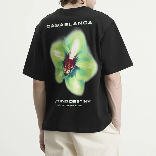 Casablanca Glitch Orchid Oversized T-shirt - Black