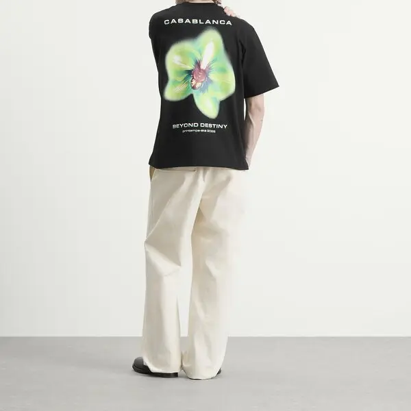 Casablanca Glitch Orchid Oversized T-shirt - Black
