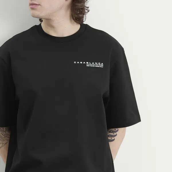 Casablanca Glitch Orchid Oversized T-shirt - Black