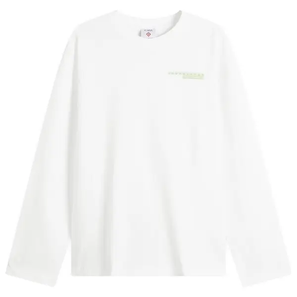 Casablanca Glitch Orchid Long Sleeve T-shirt - White