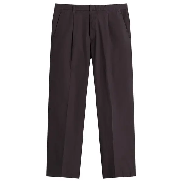 Auralee Garment-dyed Shuttle Weather Trouser - Dark Brown