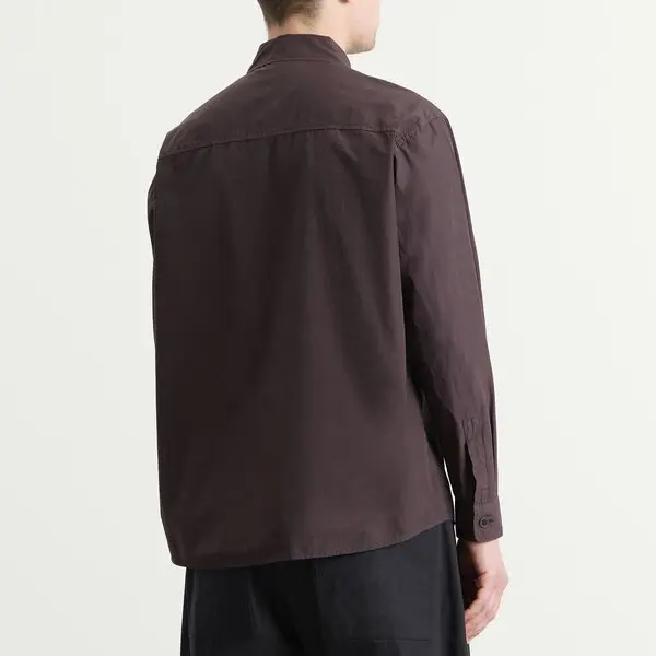 Auralee Garment-dyed Shuttle Weather Shirt