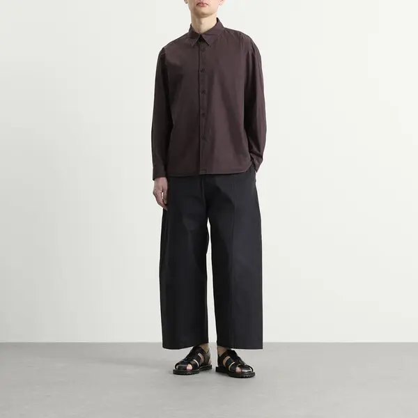 Auralee Garment-dyed Shuttle Weather Shirt