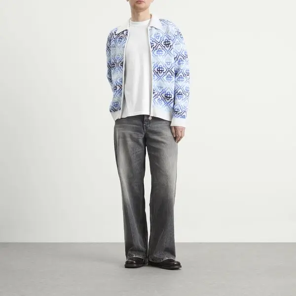 Casablanca Space Dye Monogram Zip Up