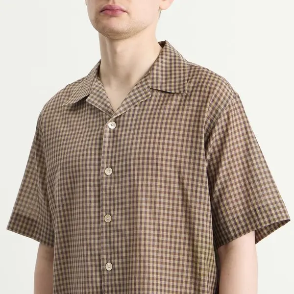 Auralee Airy Light Cotton Check Shirt