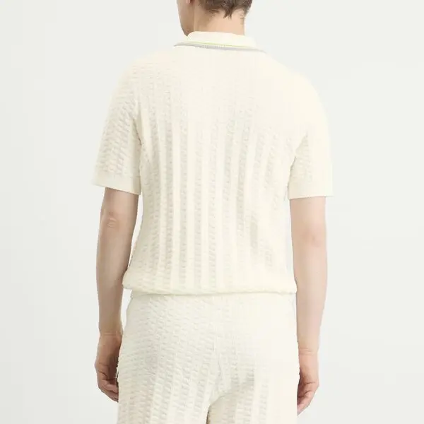 Casablanca Tennis Boucle Polo Shirt - White