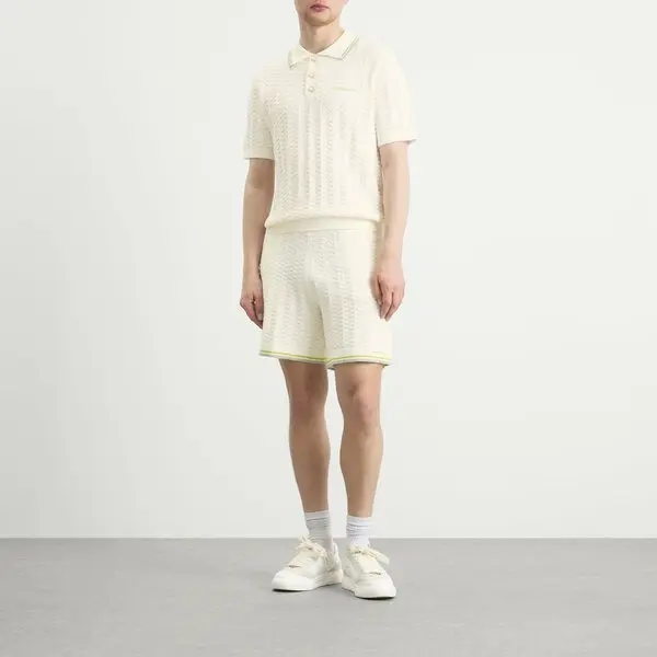 Casablanca Tennis Boucle Polo Shirt - White