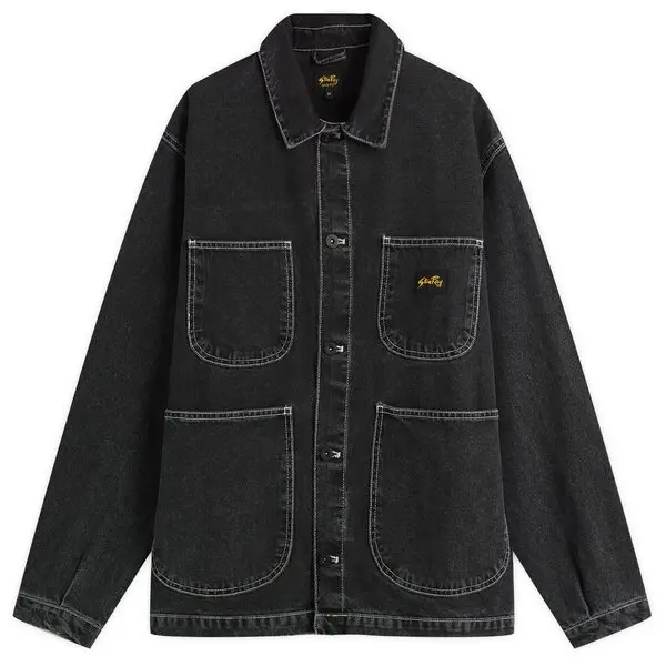 STAN RAY Coverall Jacket - Stonewashed Black Denim