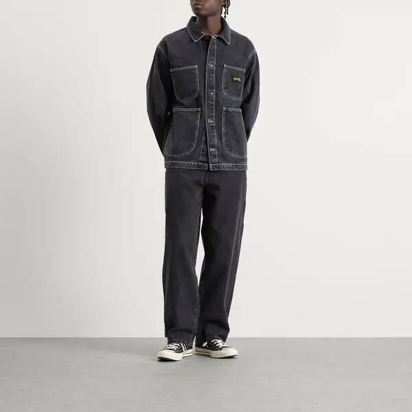 STAN RAY Coverall Jacket - Stonewashed Black Denim