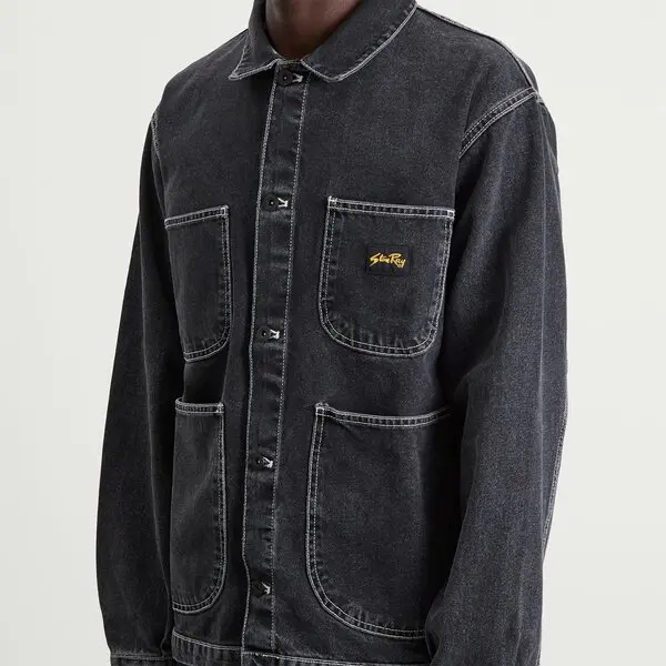 STAN RAY Coverall Jacket - Stonewashed Black Denim