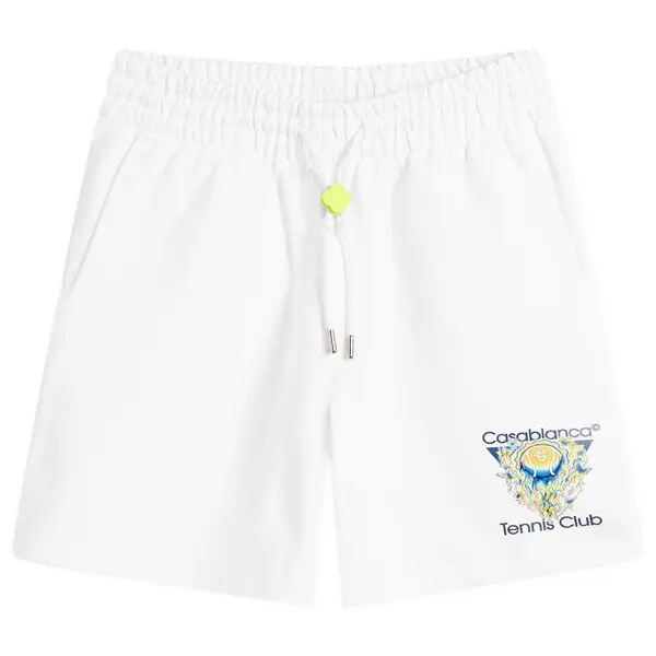 Casablanca Tennis Club Icon Sweatshort - White