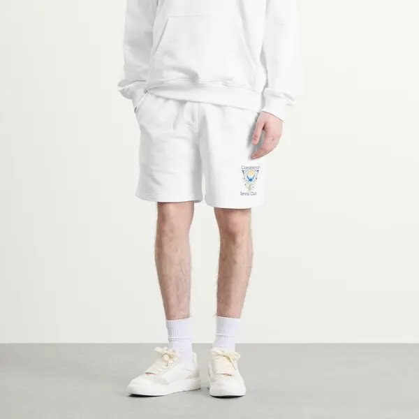 Casablanca Tennis Club Icon Sweatshort - White