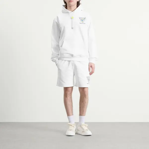 Casablanca Tennis Club Icon Sweatshort - White