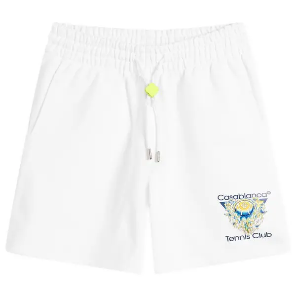 Casablanca Tennis Club Icon Sweatshorts - White