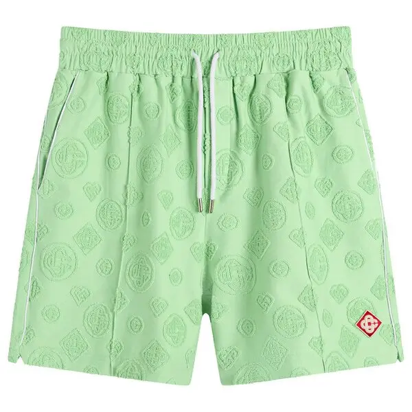 Casablanca Towelling Monogram Short - Green