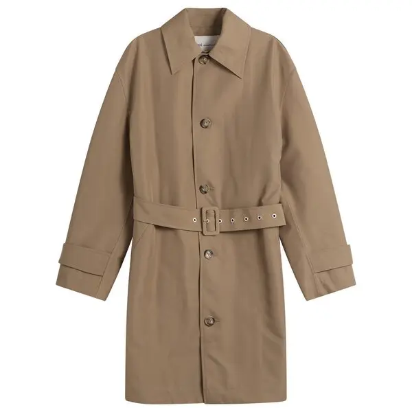 AMI Paris Water Repellent Cotton Mac - Sable/ Beige Clair