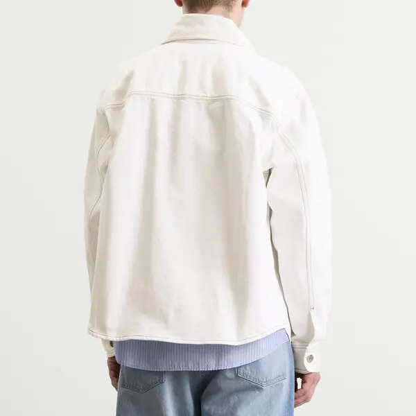 AMI Paris De Coeur Light Denim Overshirt