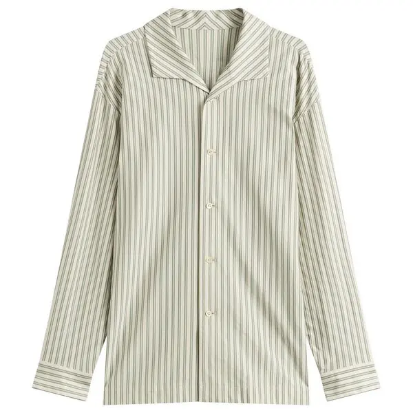 Issey Miyake Stripe Long Sleeve Shirt - Green